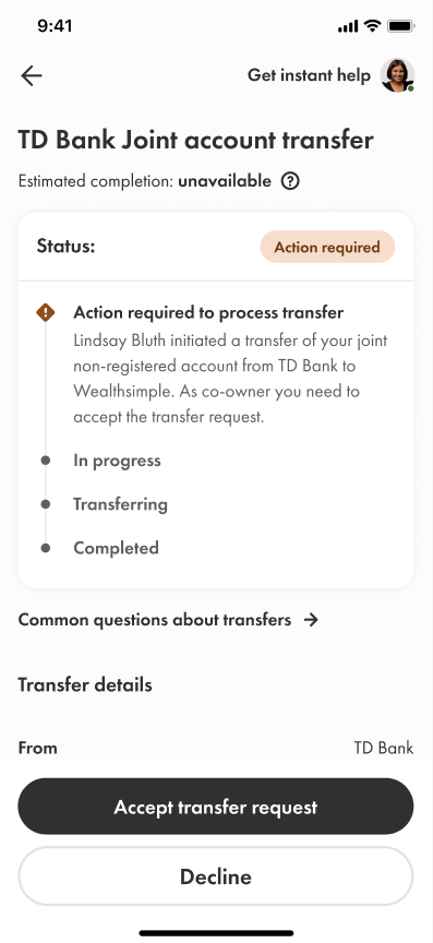 Transfer an account to Wealthsimple – Help Centre